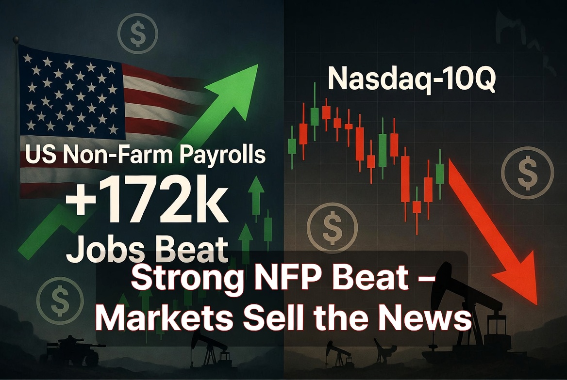 Strong May 2026 NFP Beat (+172k) – Why Nasdaq Sold Off Heavily on Jobs Data